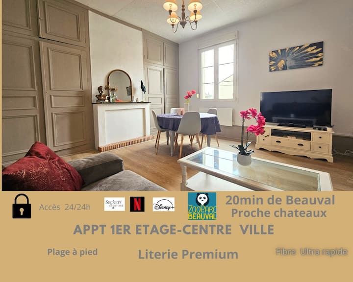 T2*literie Premium*ctre Ville*proche Beauval - Montrichard