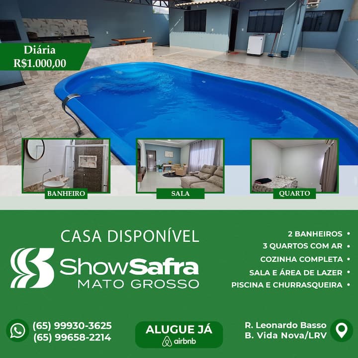 Casa Disponível Com Piscina - Lucas do Rio Verde