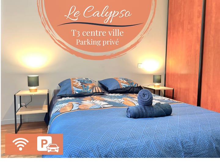 Le Calypso, Grand T3+ Parking Fermé + Fibre - Poitiers