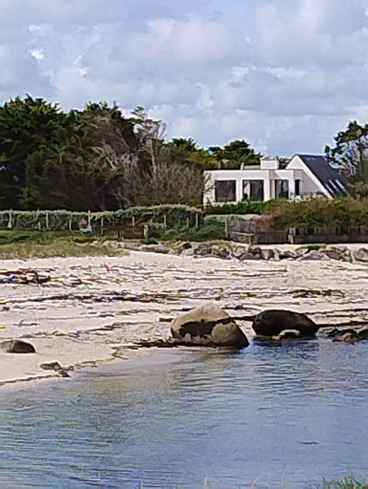 Maison Vue Mer Plage De Sable Fin Pieds Dans L Eau - Brignogan-Plage