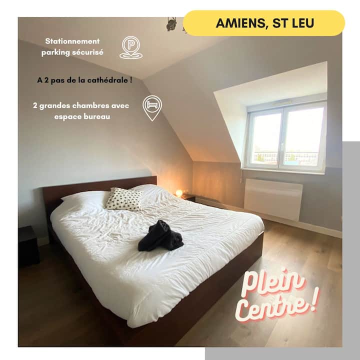 Appartement Xxl – Confort & Sérénité Avec Parking - Amiens