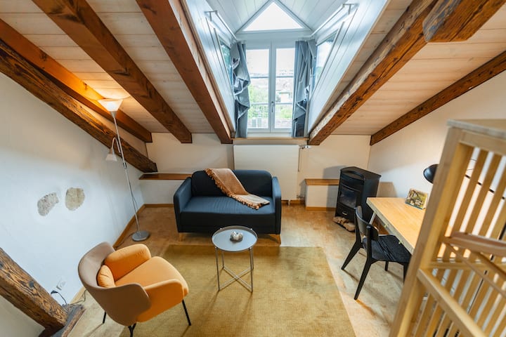 Romantisches Studio Im Dachgebälk; Nahe Vom See - Bienne