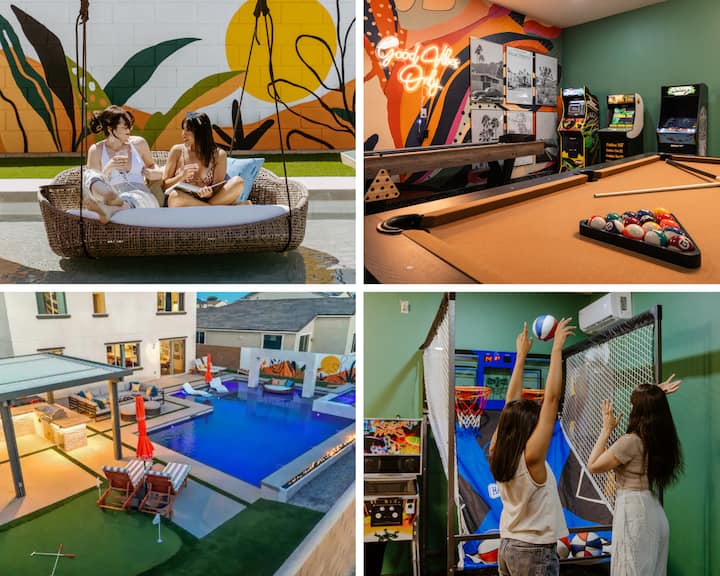 New Lux | Resort Backyard | Sleeps 19 | Gameroom - Coachella, CA