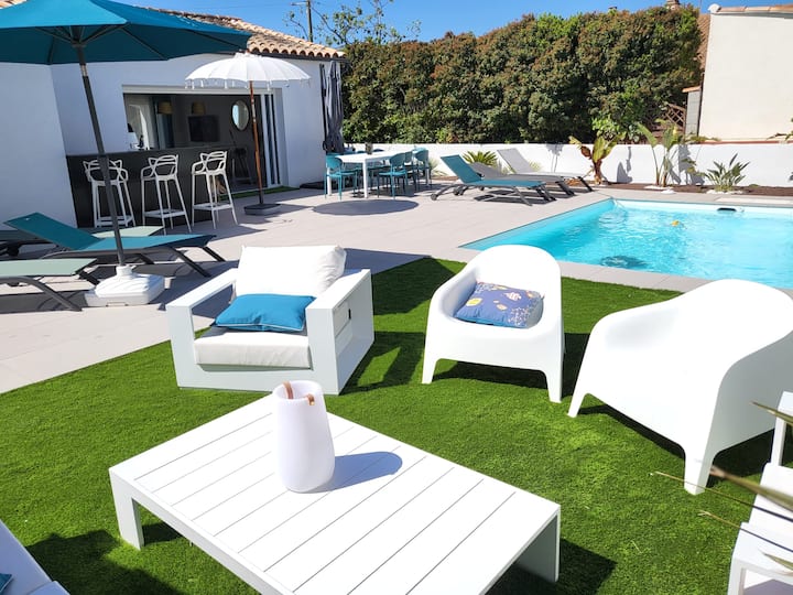 Villa Céladon.
Piscine, Bord D’étang - Agde