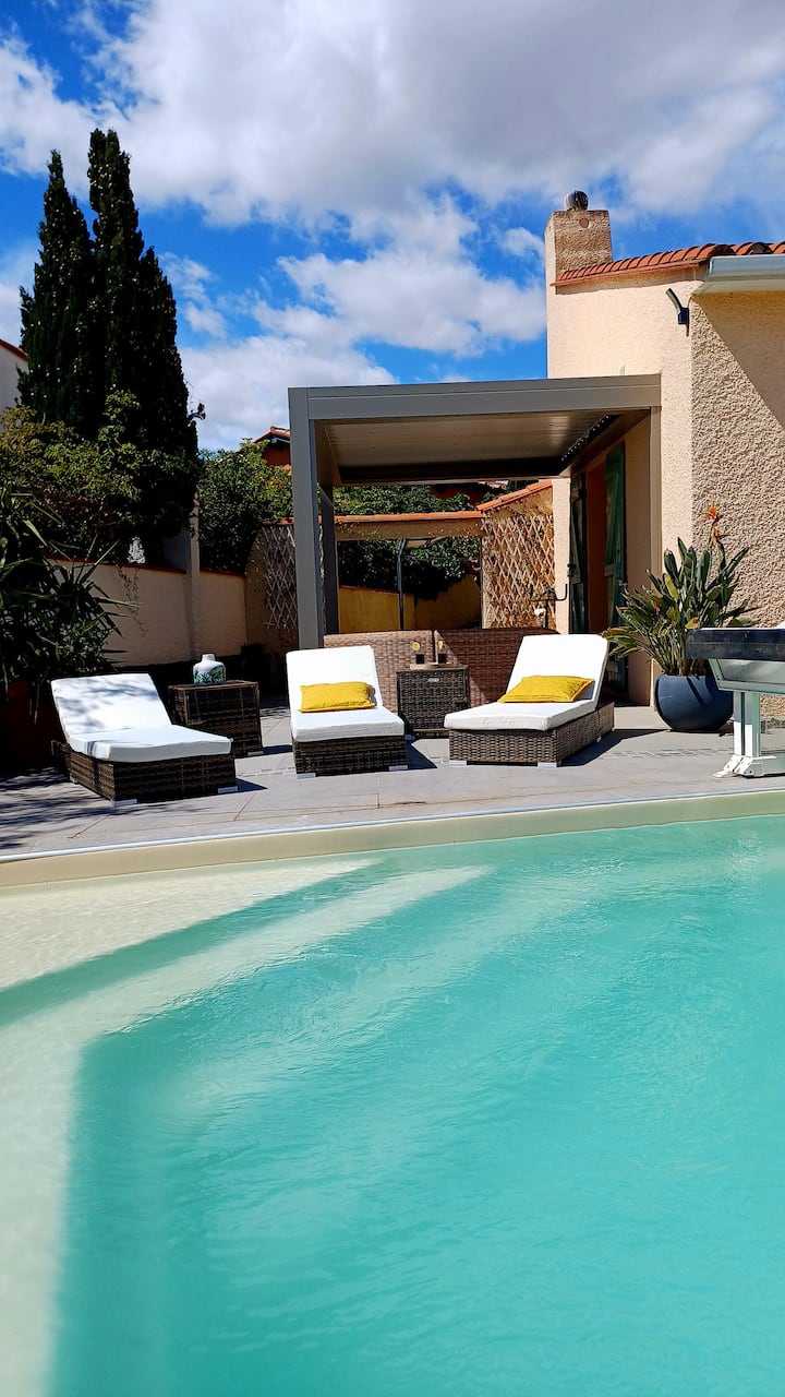 Grande Villa Climatisée Avec Piscine à Canet Plage - Canet-en-Roussillon