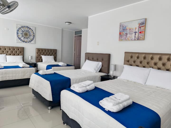 ! Amplia Habitación En Pisco Para 6 Personas ! - San Clemente