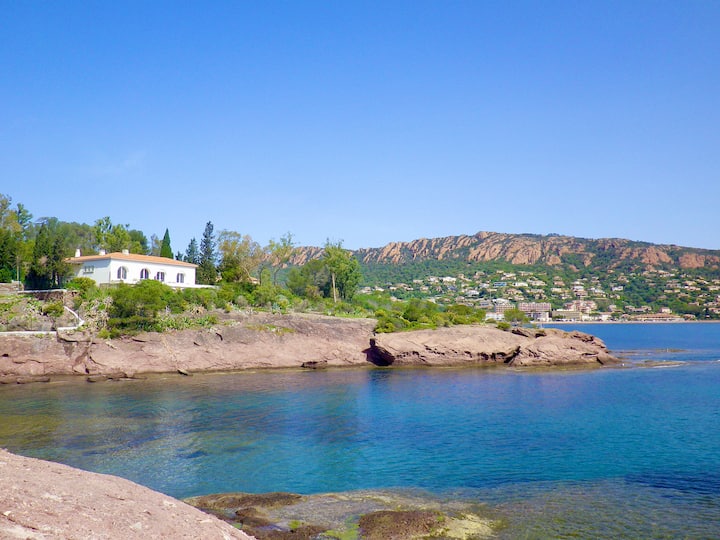 Villa Pieds Dans L'eau Accès Et Vue Mer, Jardin - Agay