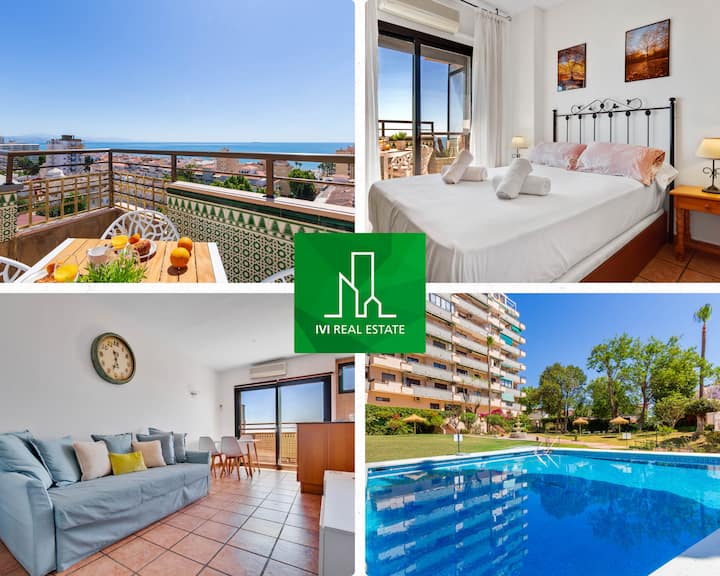 Ivi. Playa, Piscina, Vistas Mar. Edif Carihuela - Aéroport de Malaga-Costa del Sol (AGP)