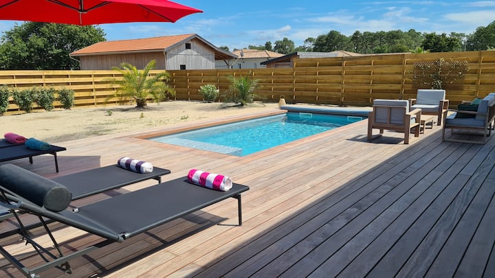 Villa 5* 4ch Piscine Montalivet Vensac Océan 900m - Vendays-Montalivet