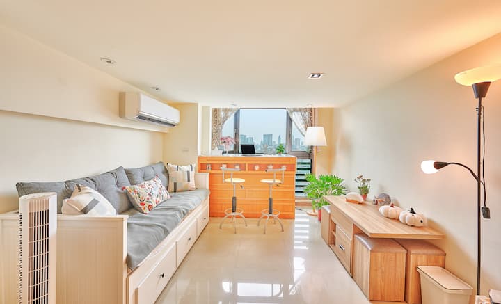 Ntu/ntnu/loft* Mrt 1 Min. *1.5bath6pax*nite Mkt* - Da’an District