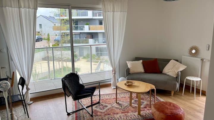 Grand T2, Grande Terrasse, Parking Vannes Centre - Vannes