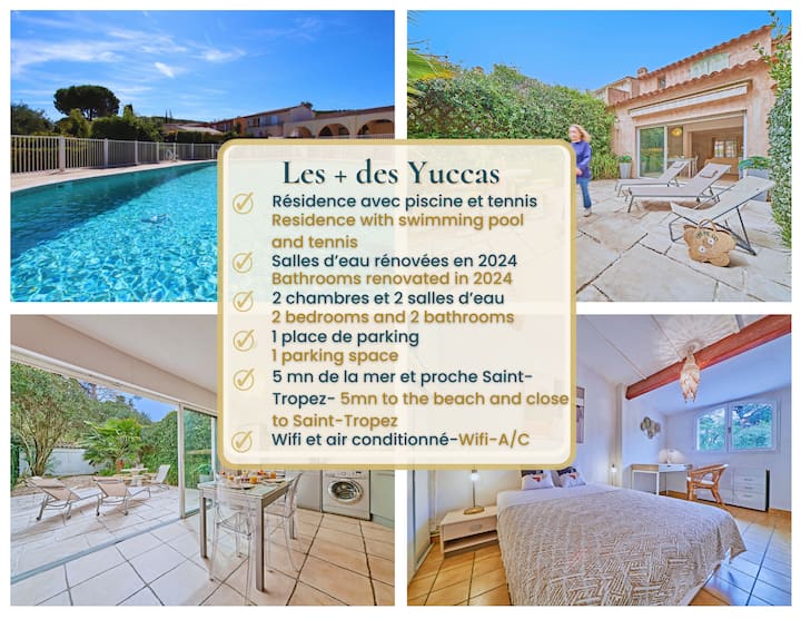 Nouveau-proche  Saint-tropez Plages-piscine-tennis - Saint-Tropez