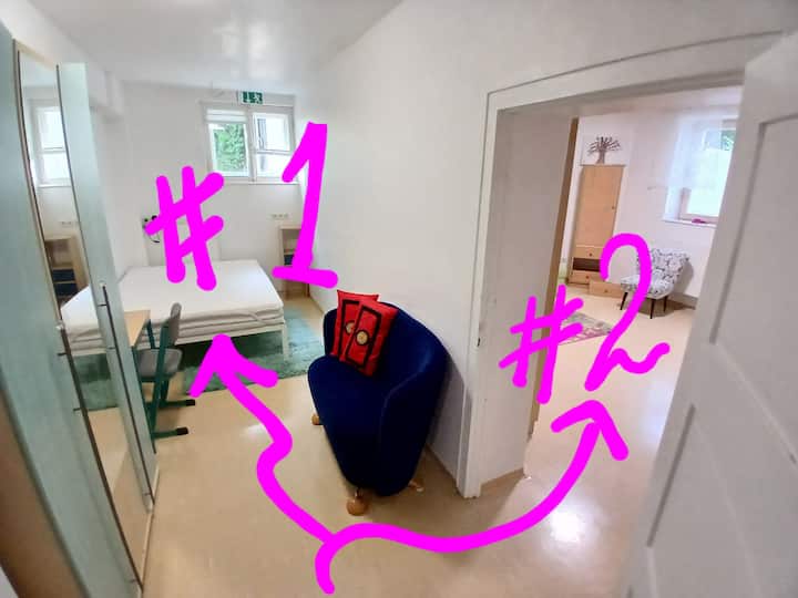 2 Rooms Bedroom/ Livingroom For 1-4  In Great Area - Nuremberg