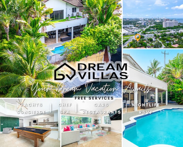 6br Waterfront Miami Shores Villa—w/pool + Cinema - Miami