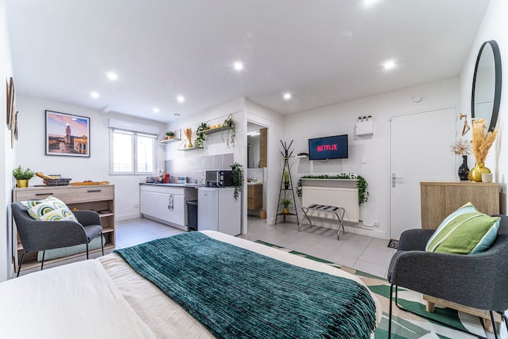 Le Cosy -Proche Gares Lille- Parking Gratuit+wifi - Mons-en-Barœul