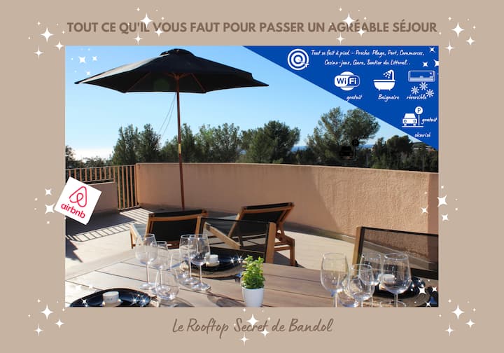 Rooftop Ô Soleil + Mer Plage Rando-mimosa Parking - Saint-Cyr-sur-Mer