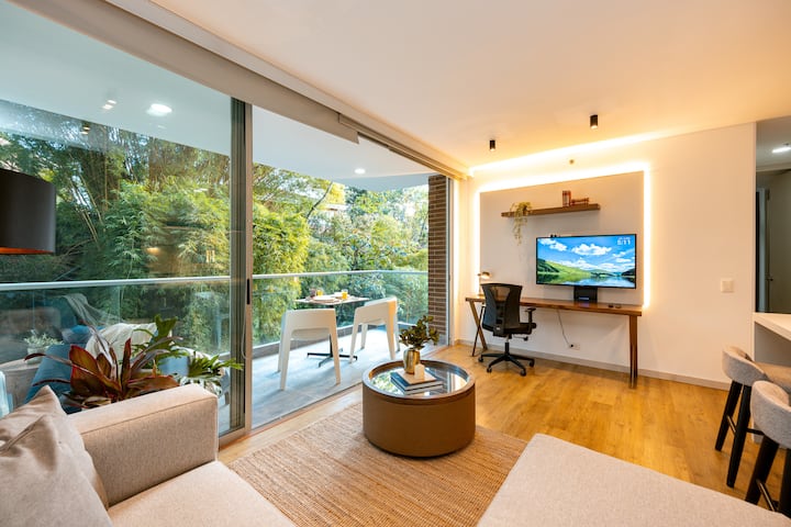 [C] Poblado Heights|2br|restaurant|ac|pool|spa - Medellín