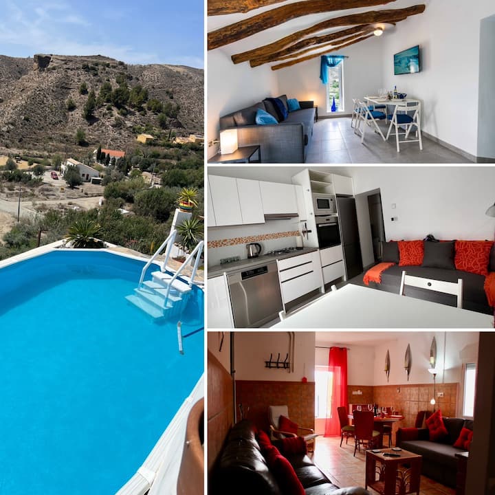 3 Apartments With Amazing Views And Pool In Oria - Albox