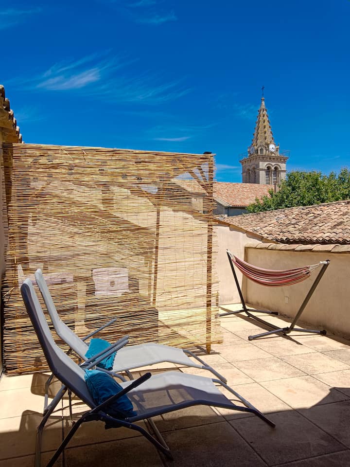 Chambre & Terrasse Privée Sur Les Toits Du Village - Lagorce