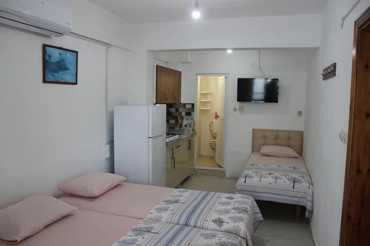 ŞEhrin Merkezinde 3 Kişilik Bahçeli Odalar - Avşa Adası