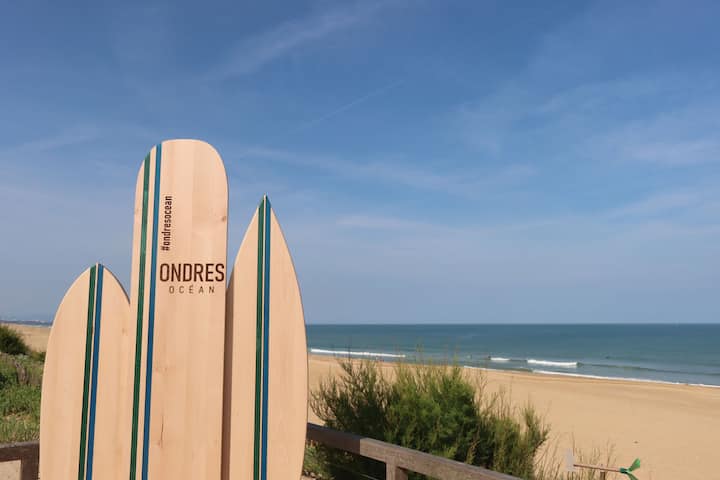 Chaleureux T2 En Rdc Proche Plage Parking Terrasse - Boucau