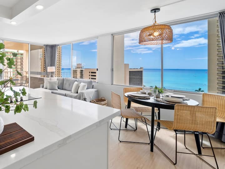 [New] Chic 1br * Stunning Oceanview Suite @Waikiki - Kailua