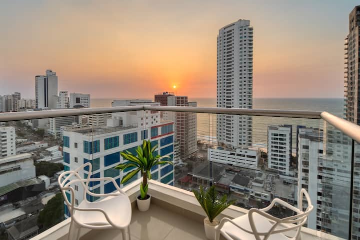 Luxury Sea View Duplex In The Heart Of The City - Cartagena