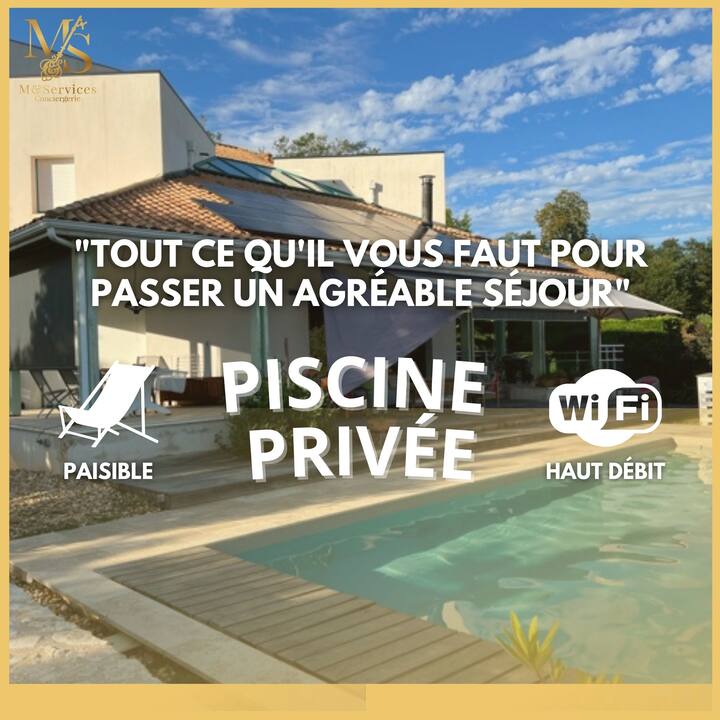 Maison D'architecte : Espace, Calme & Piscine - Périgueux