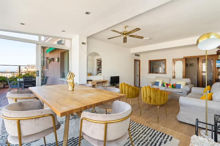Sunny 3br/2ba W/ Private Terrace (A/c) - Barcelona