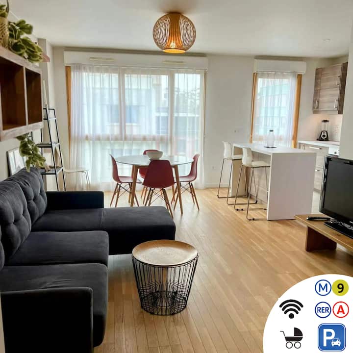 3 Pièces Familial & Cosy | Paris 15' - Disney 45' - Neuilly-Plaisance