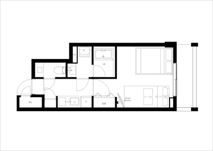 駅から徒歩7分！蒲田駅近く/羽田空港からのアクセス〇/家具・家電付き/蒲田西e02 - Kawasaki