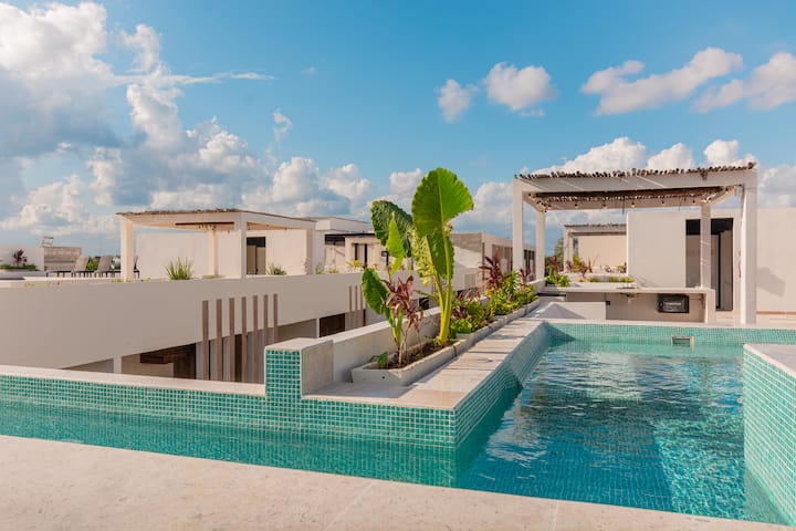 Penthouse 3ch à Tulum/piscine, Bbq, Salle De Sport - Tulum