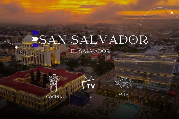 Apt+wifi+kitchen+ac+laundry+tv+parking@sansalvador - El Salvador