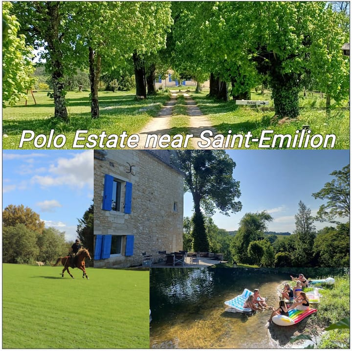 Near Saint-emilion Family Polo Estate With A River - Coutras