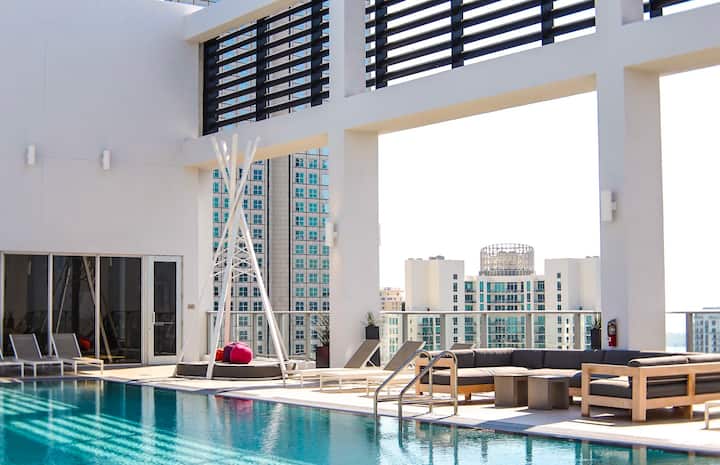 2 Bdr•downtown-brickell•free-parking - Miami