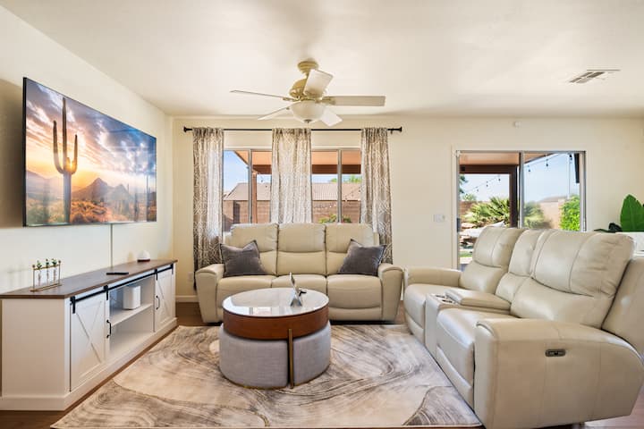 Sunlit Sandscape Villa | Heated Pool, Spa, Sauna - Casa Grande, AZ