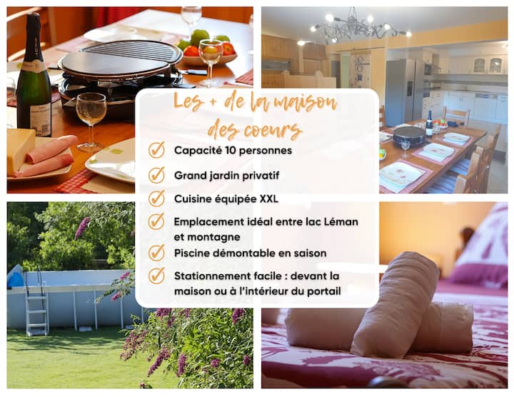 La Maison Des Cœurs-3 Ch,10 Pers Jardin & Piscine - Évian-les-Bains