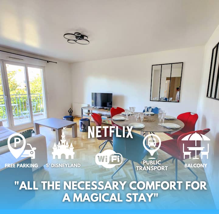 Cozy Apartment, Balcon, Parking, 5' Disneyland - Disneyland Paris