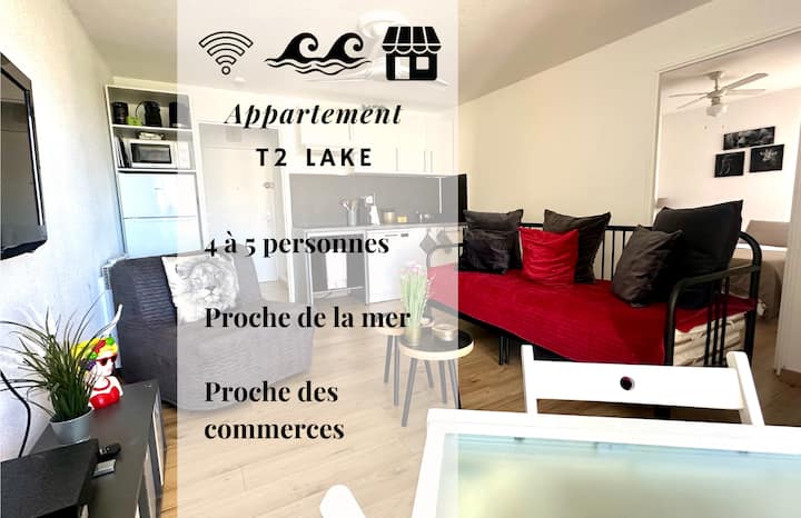 105 - T2 Lake - 5 Pers - Proche Mer - Mauguio