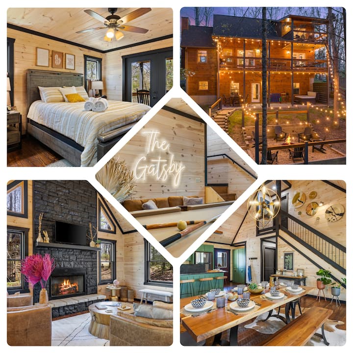 Evcharger, Game Room, Bunk Room, Hot Tub & Firepit - Blue Ridge, GA
