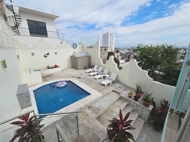 Casa Con Patio Y Alberca Climatizada Privada - Mazatlán