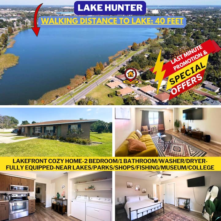Lakefront Home-washer/dryer-near Park/shop/college - Lakeland