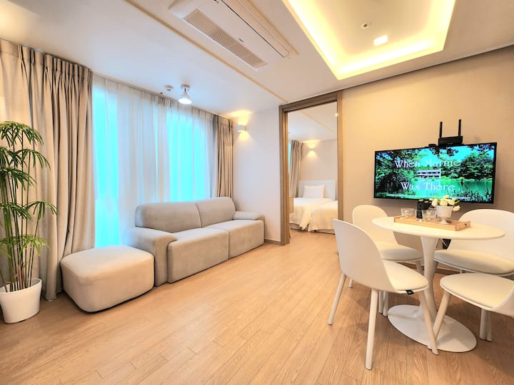 L8-9[newly Built][침대3개/핵심번화가/해변5분/지하철역 3분/짐보관] - Busan