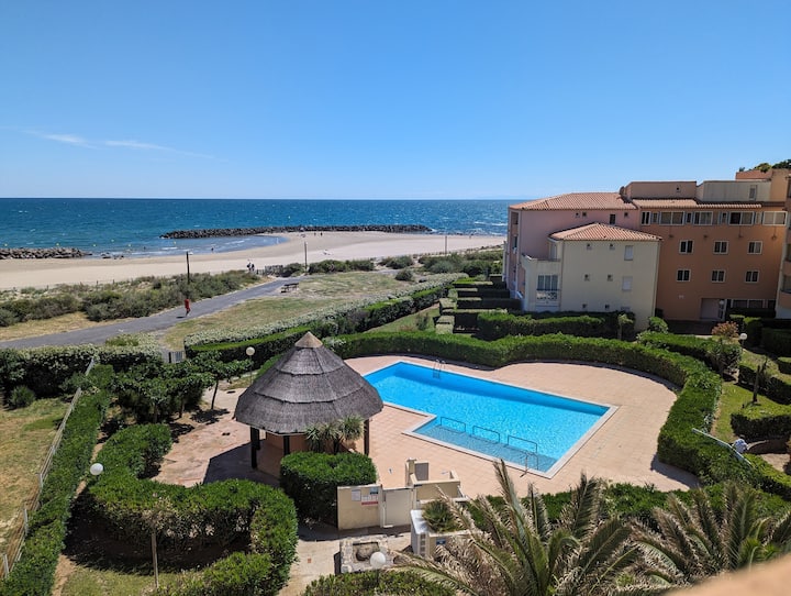 Le "St Barth"  Face à La Mer Avec Piscine Parking - Agde