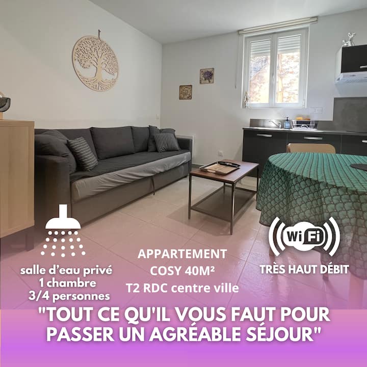 Fenix Appartement T2 40m² Cosy Rdc Centre Ville - Pierrelatte
