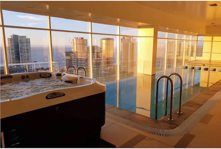 Camina A La Playa, Jacuzzi Y Vista Parcial Al Mar - Concón