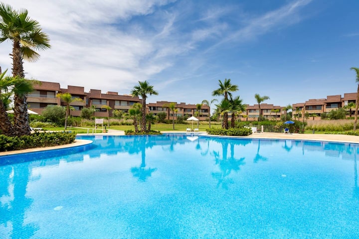 Magnifique T2 à Prestigia Piscines, Fibre Optique - Marrakesch