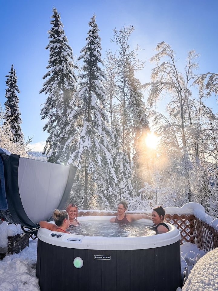 Aurora Views In Private Log Cabin - Alaska