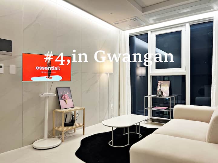 [광안리3초]#4,in Gwangan#베드3개#넷플#빔프#6인 - Busan