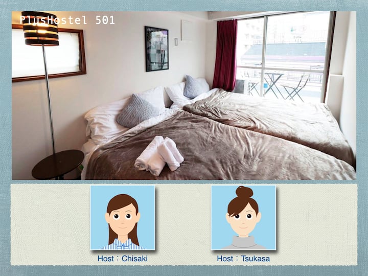 Max 4 Ppl / Coin Laundry / + Hostel_501 - Ginza
